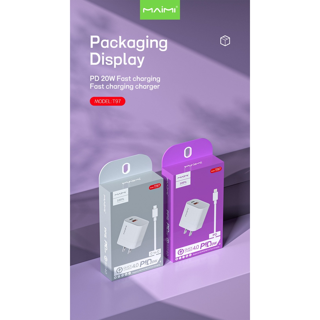 Maimi ชุดชาร์จ รุ่น T97 TypeC to TypeC