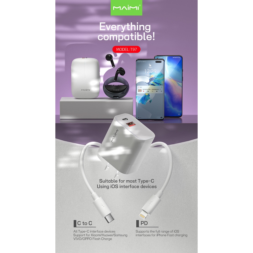 Maimi ชุดชาร์จ รุ่น T97 TypeC to TypeC
